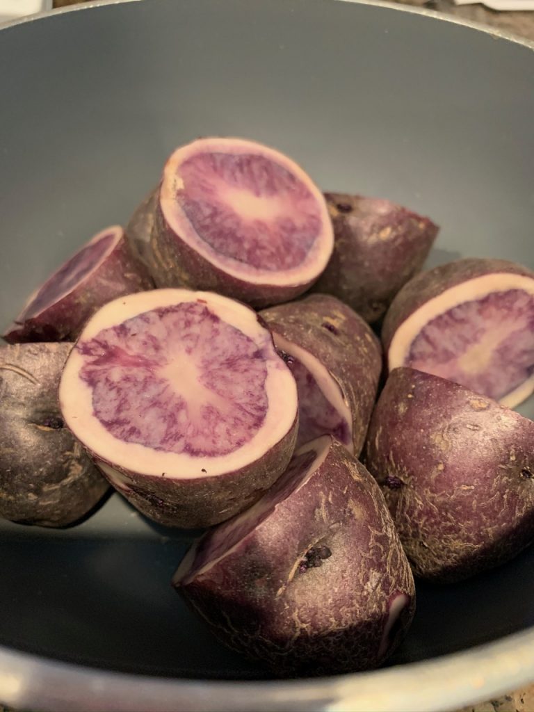 Anita’s Delicious Gooey Purple Mashed Potato Patties – Healthy Living ...