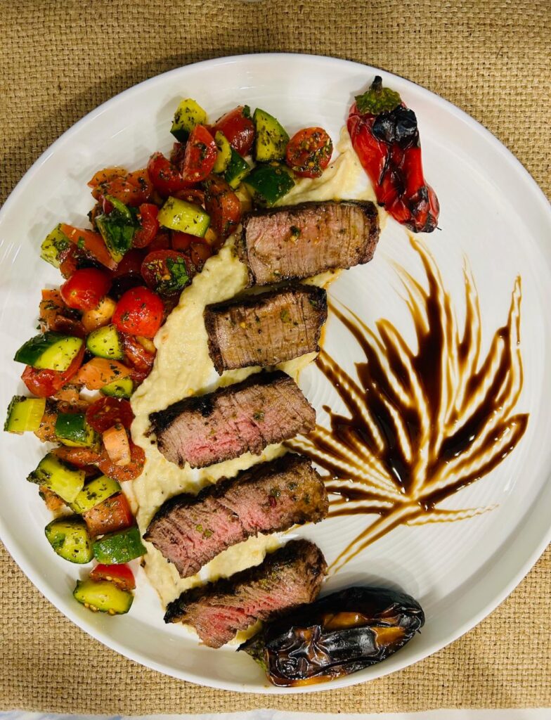 Anita’s Perfect Filet Mignon with Creamy Mashed Potato and Minty Salad ...
